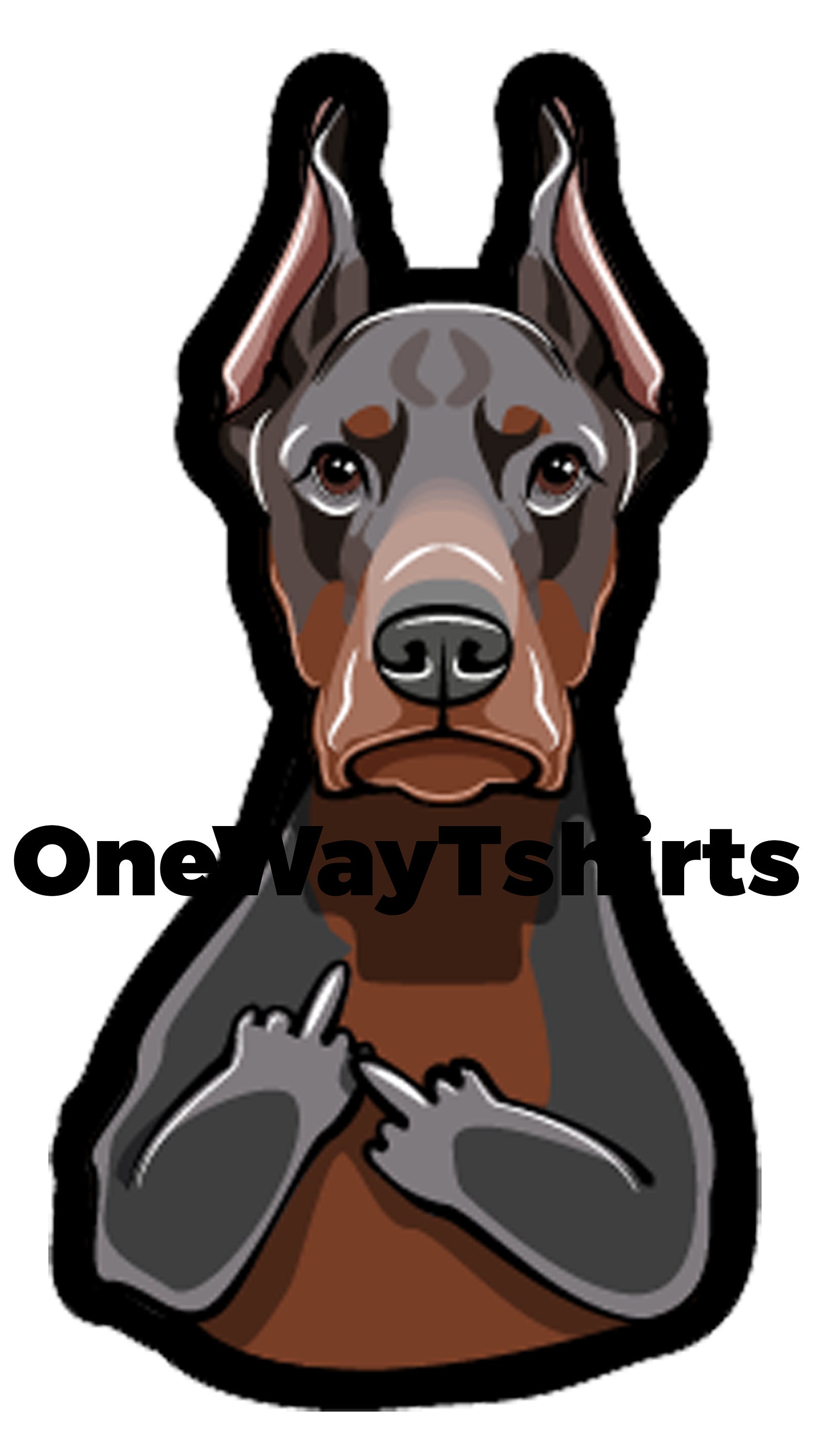 Funny Doberman Middle Finger Pocket T-shirt, Dog Lover Gift - Etsy