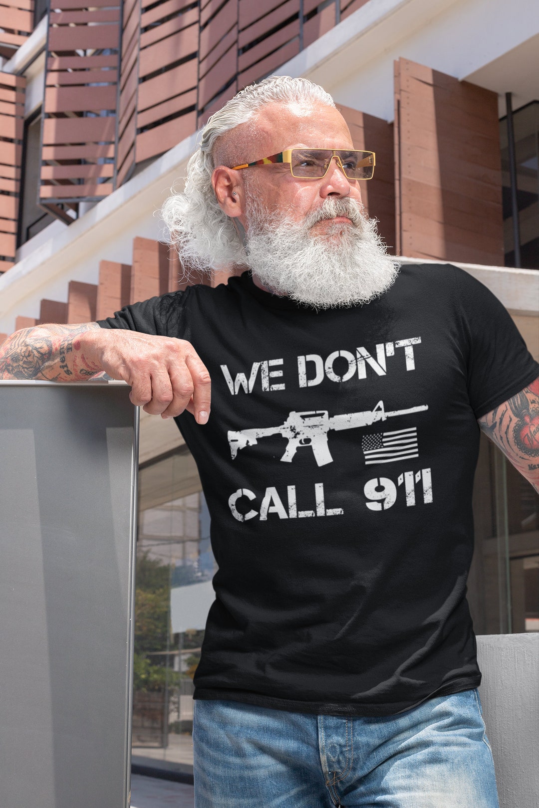Mens Pro Gun T-shirt We Don't Call 911 USA Patriotic T-shirt Pro Gun ...