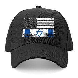 Israeli US Hybrid Flag, Israel IDF Tzahal Adjustable Hat, Heritage Hat ...
