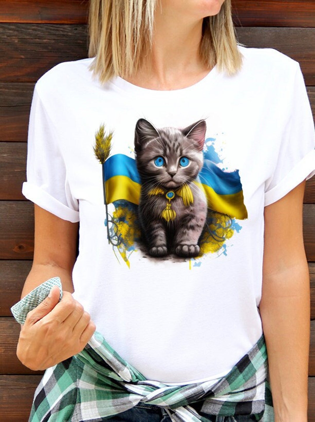 Ukrainian T Shirt, Ukraine T Shirts, Zelensky T-shirt, Ukrainian Kitty ...