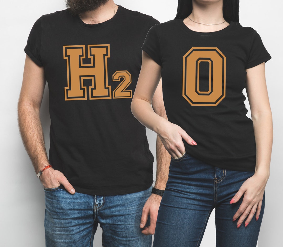 H2O Couples T-shirts Water Formula Matching Couple Shirts Gift for ...
