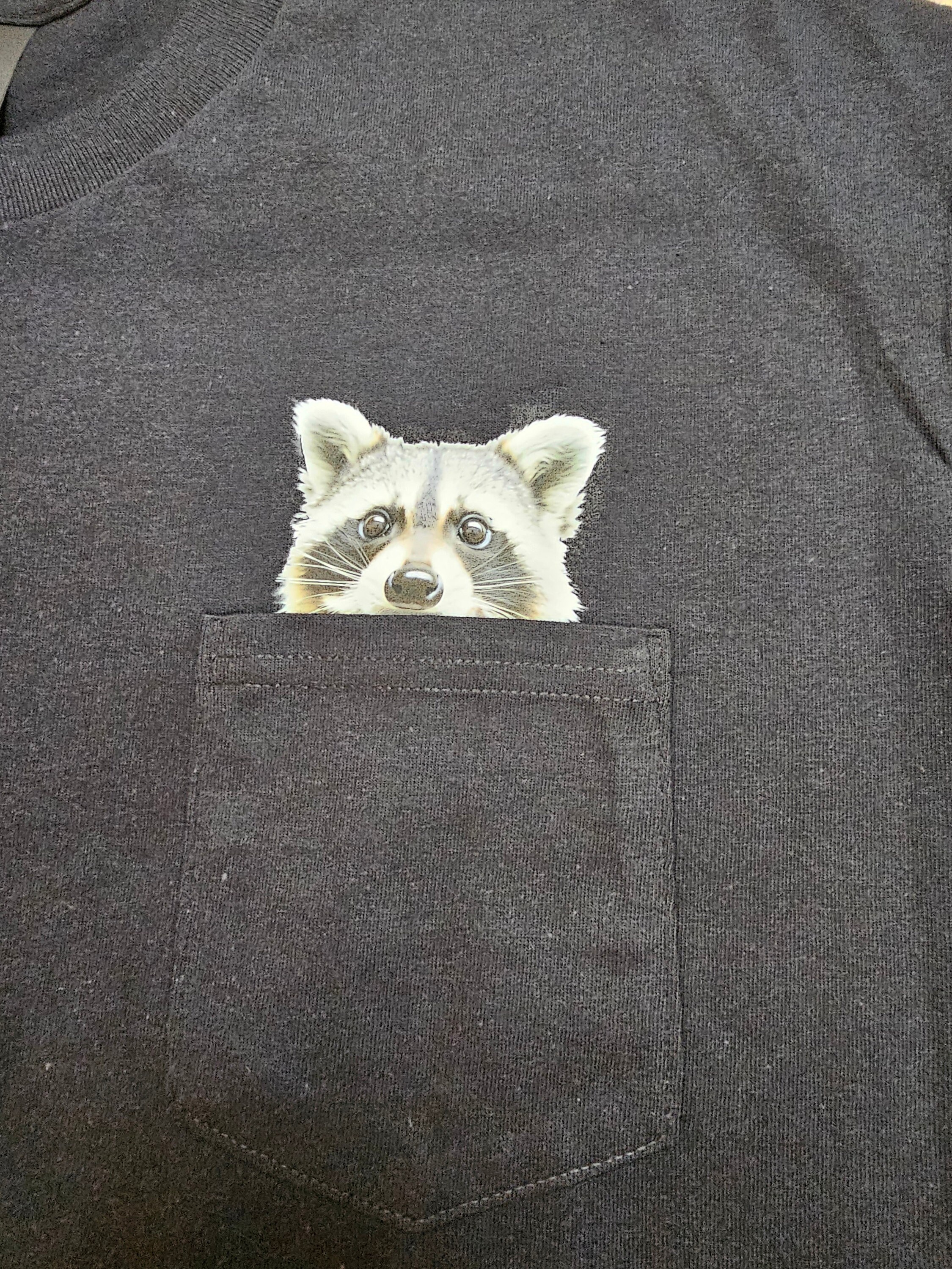 Humor Raccoon Hidden Middle Finger Pocket - Funny Raccoon Print ...