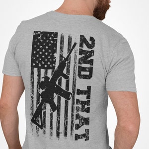 Mens Pro Gun T-shirt 2nd That Second Amendment USA Patriotic T-shirt ...