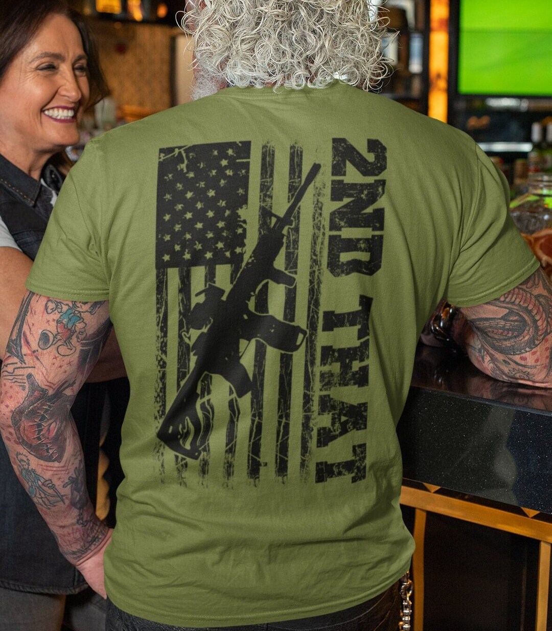 Mens Pro Gun T-shirt 2nd That Second Amendment USA Patriotic T-shirt ...