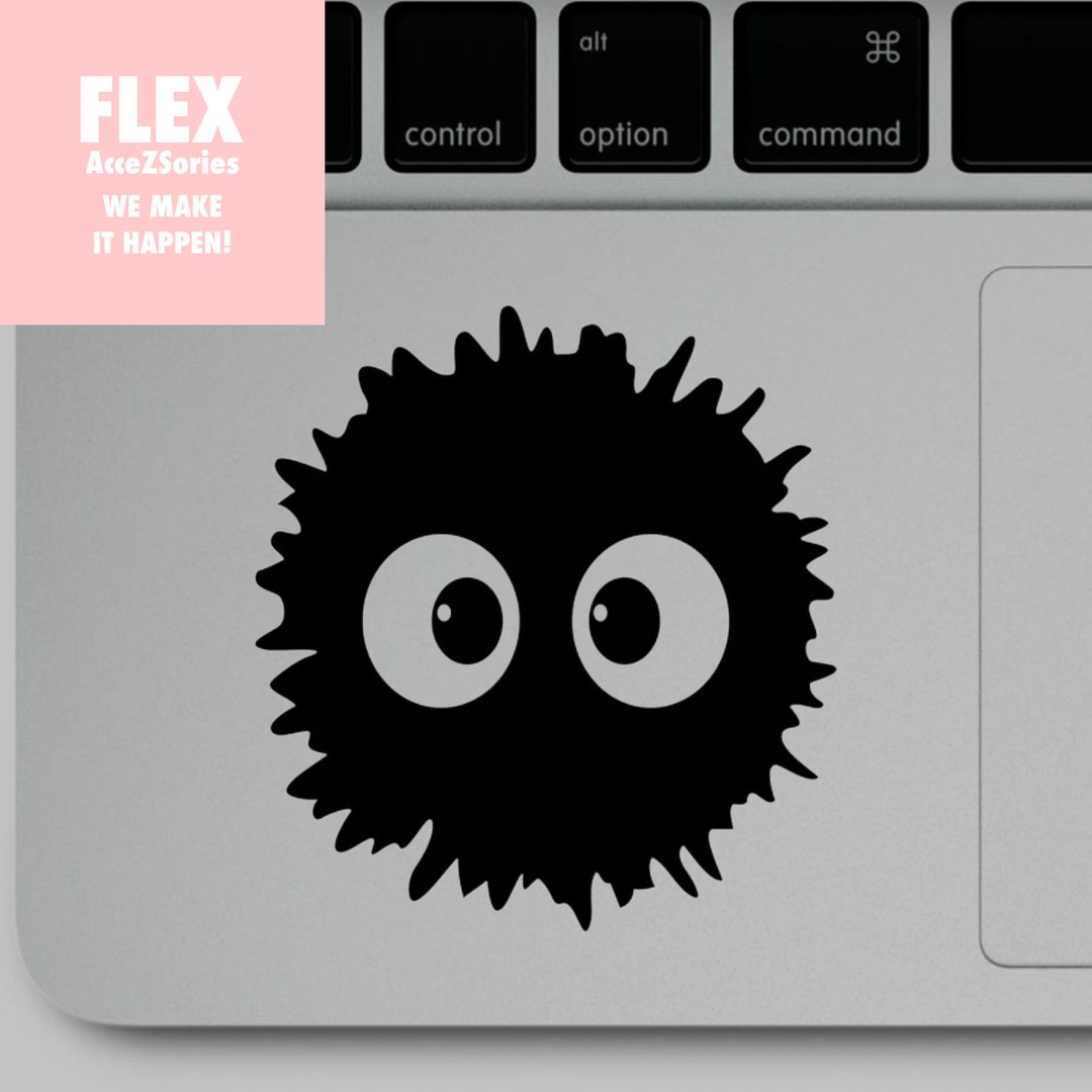 Totoro Ghibli Soot Sprite Die Cut Vinyl Decal for Laptops Macbooks ...