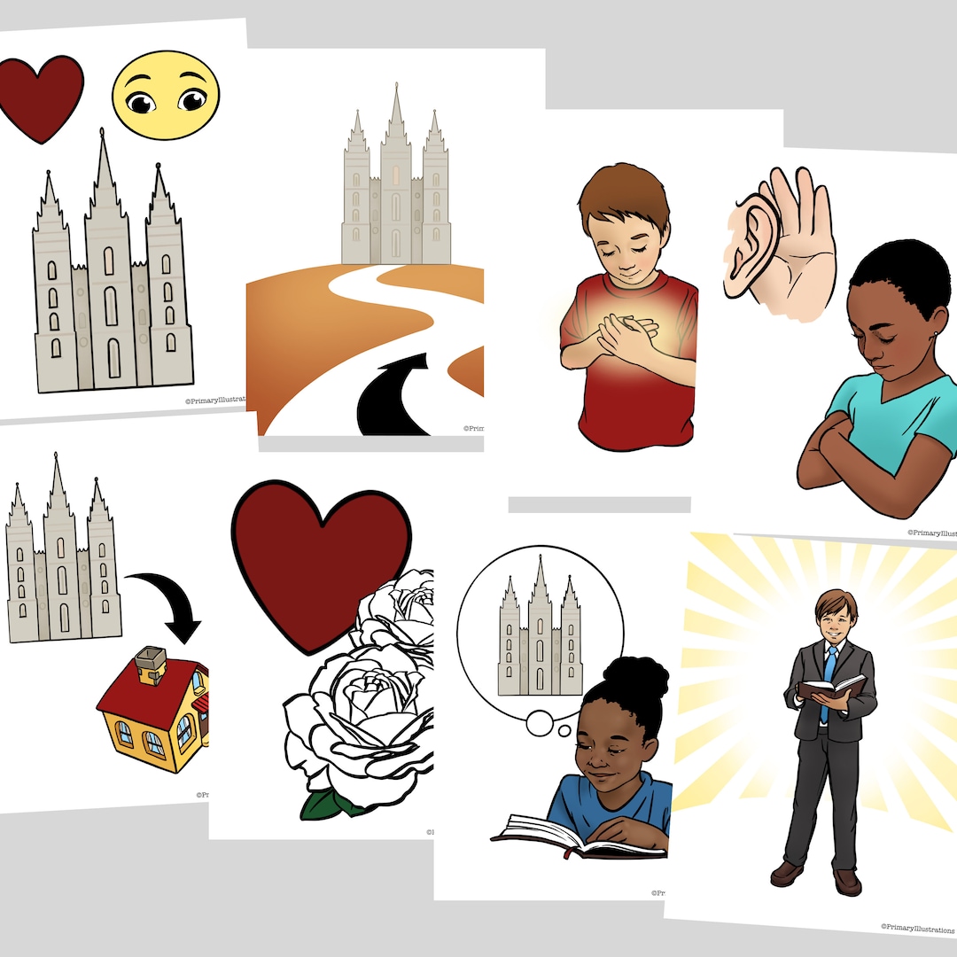 I Love to See the Temple Primary Singing Time Visuals Packet - Etsy