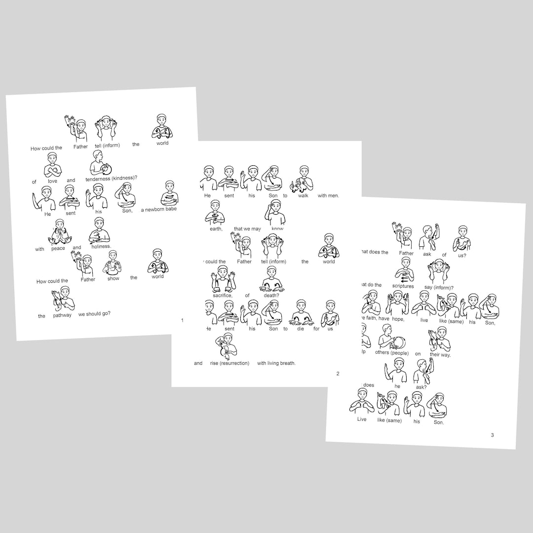 He Sent His Son - ASL Visuals Packet - Etsy
