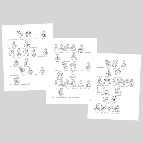 He Sent His Son ASL Visuals Packet - Etsy