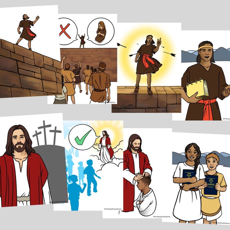 Book of Mormon Stories - Primary Singing Time Visuals Packet - Etsy