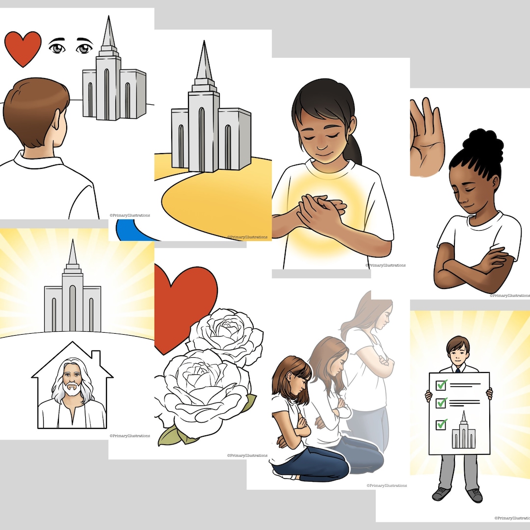 I Love to See the Temple - Primary Singing Time Visuals Packet - Etsy