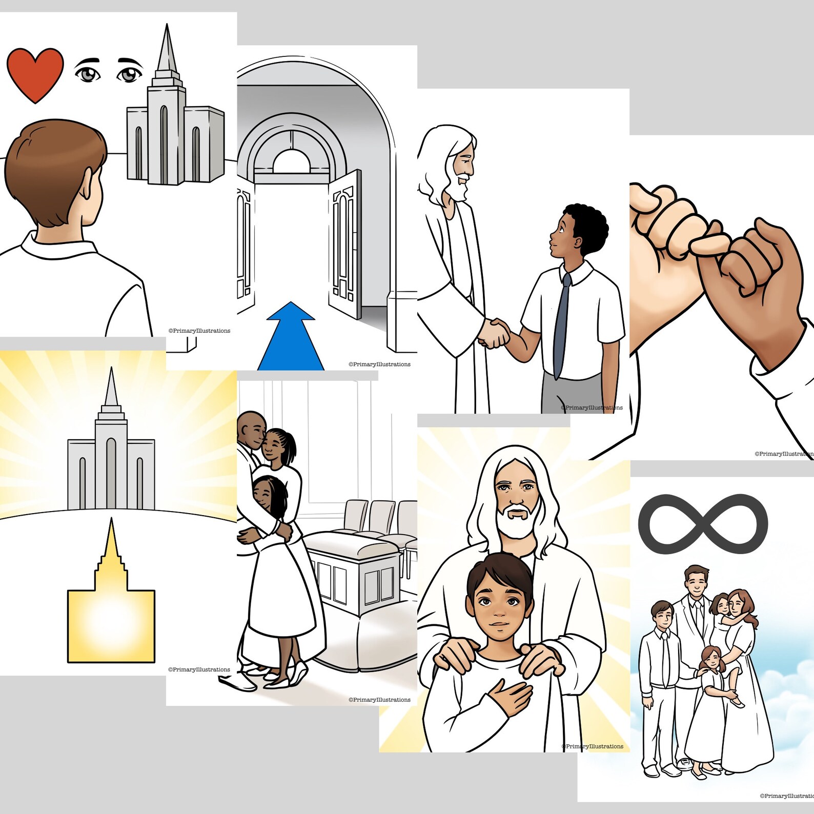 I Love to See the Temple - Primary Singing Time Visuals Packet - Etsy