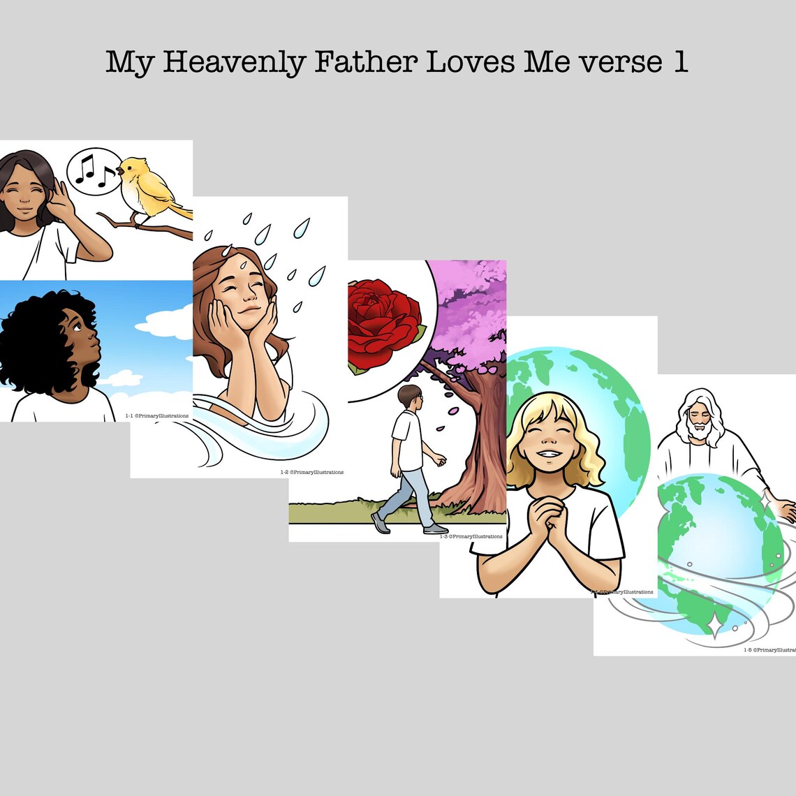 My Heavenly Father Loves Me - Primary Singing Time Visuals Packet - Etsy
