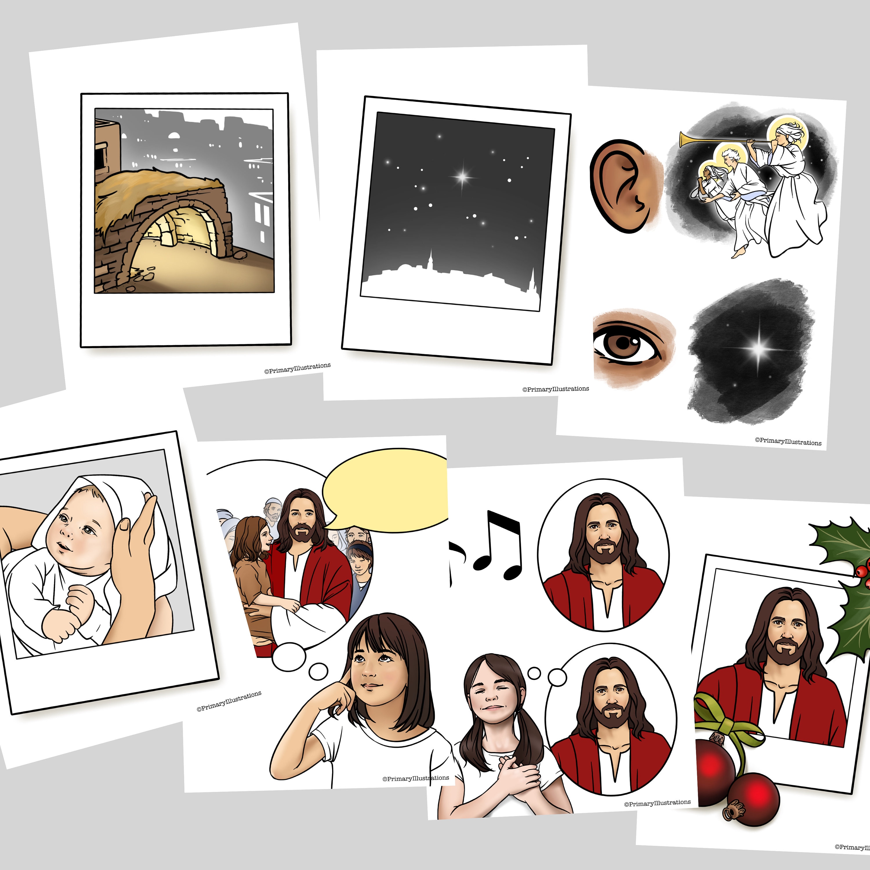 Picture a Christmas - Primary Visuals Packet - Etsy