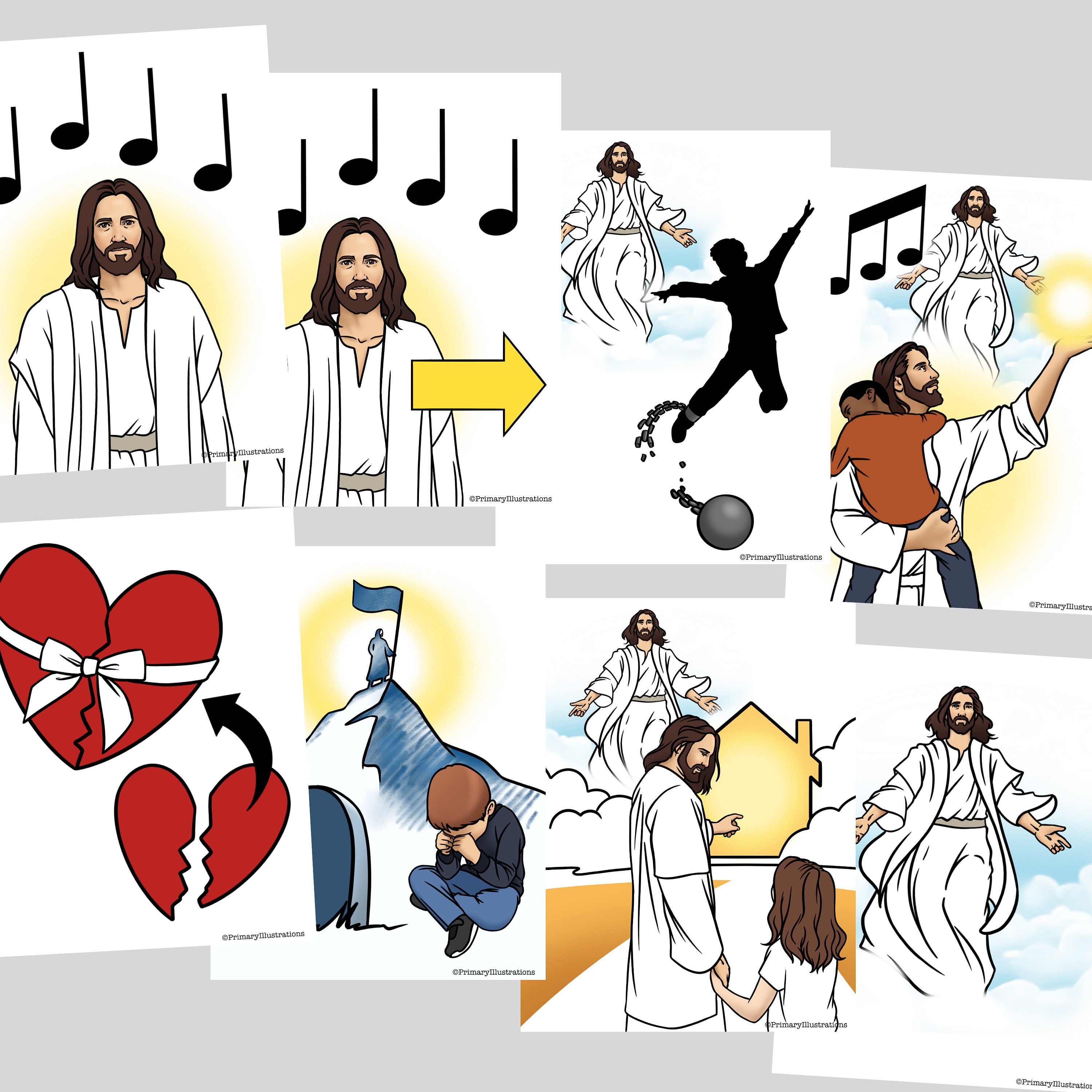 Risen (music by Shawna Edwards) - Primary Singing Time Visuals Packet ...