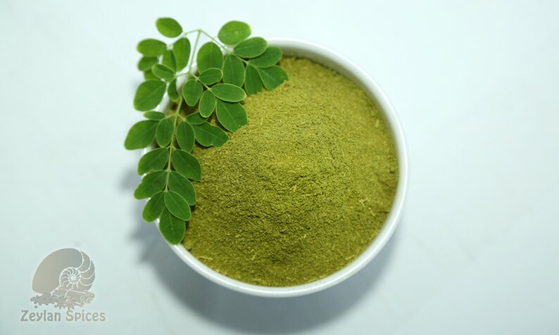 Premium Organic Ceylon Moringa Leaf Powder | Naturally Sun Dried ...