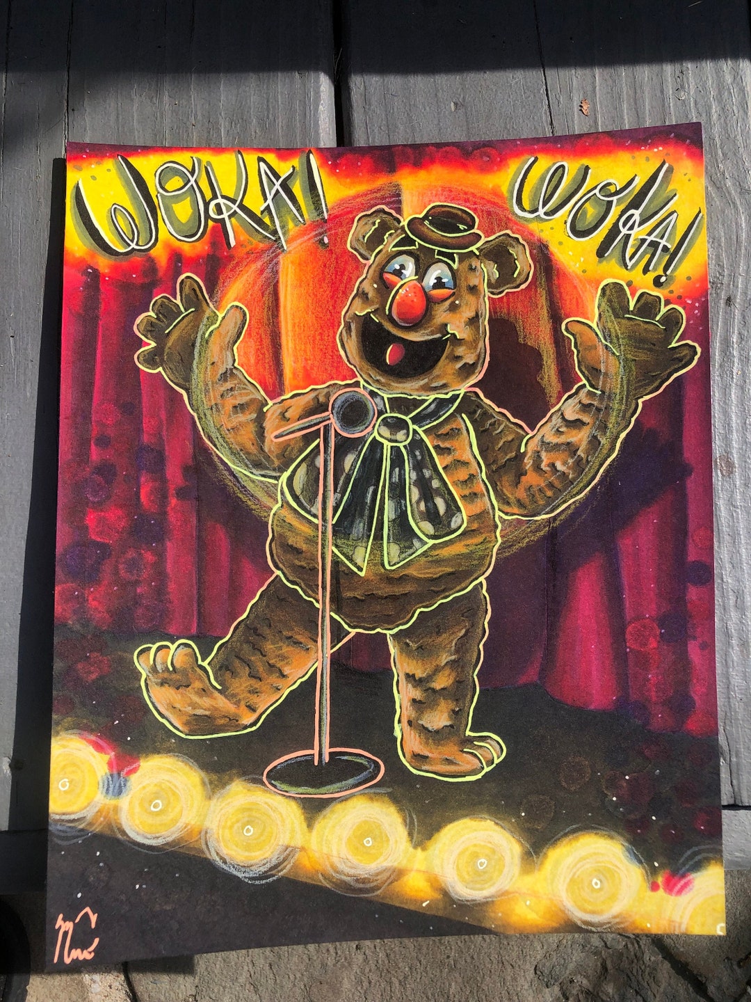 Fozzie Bear Print, Muppets, Muppets Fan Art, Muppets Wall Art - Etsy