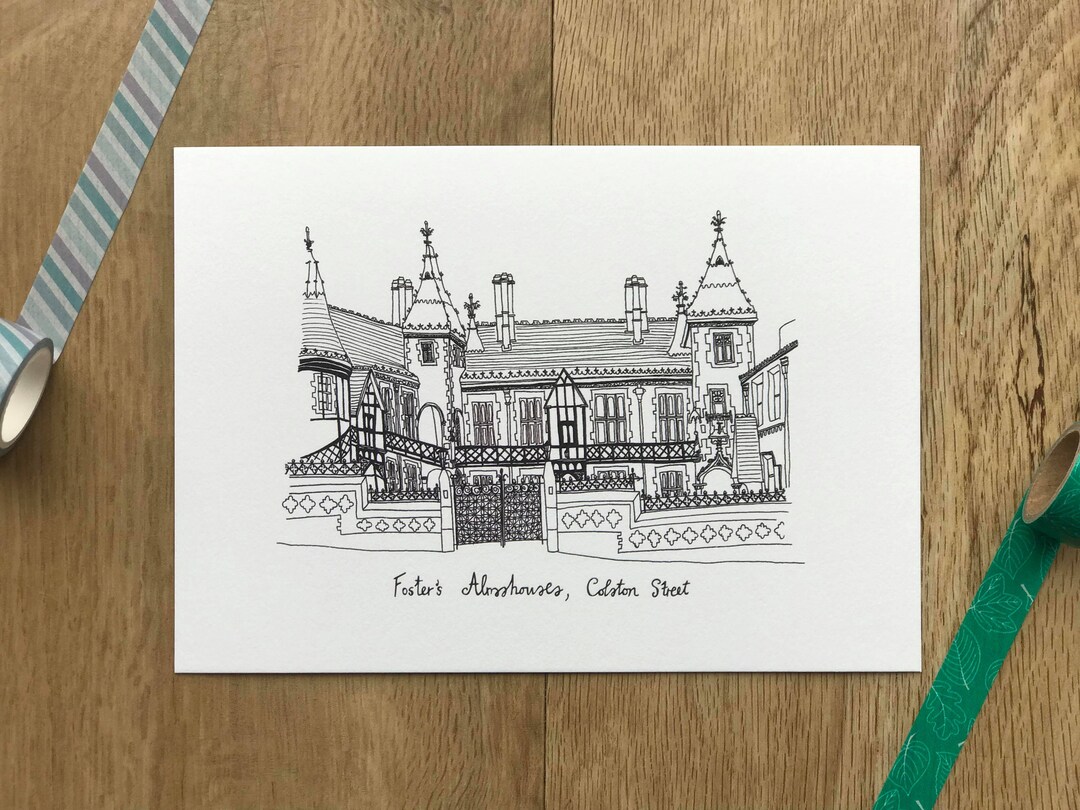 Fosters Almshouses A5 Print - Etsy France