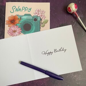 Snappy Birthday Illustration Birthday Card, Photography Lover, Square ...