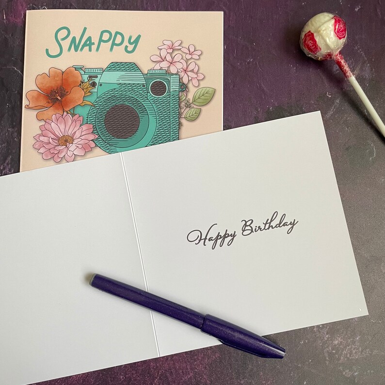 Snappy Birthday Illustration Birthday Card Photography Lover - Etsy