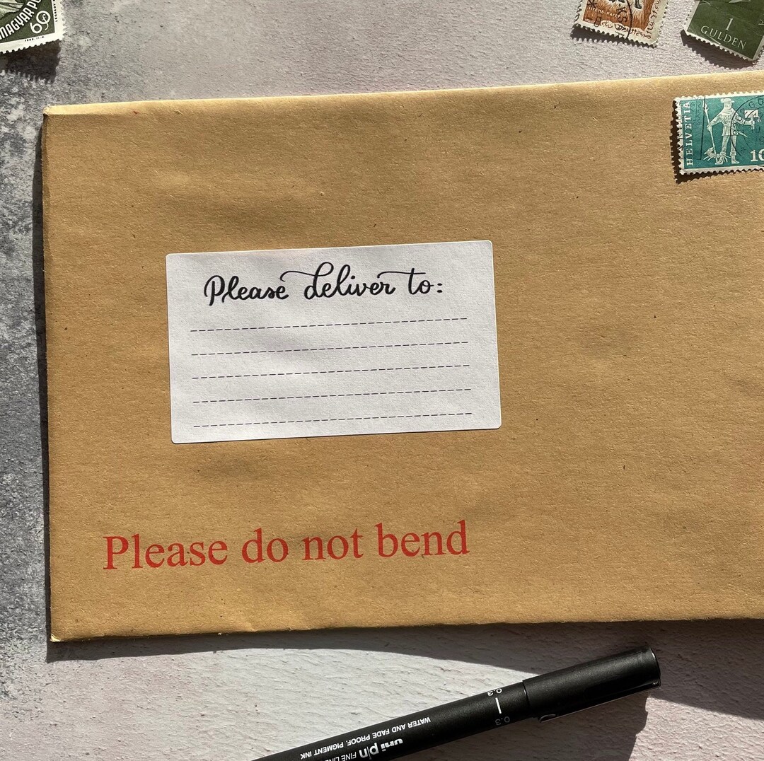 Please Deliver to Labels: Recipient Address Stickers, 3 Fonts - Etsy