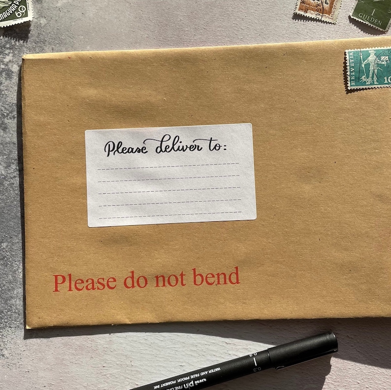 Please Deliver to Labels: Recipient Address Stickers, 3 Fonts - Etsy