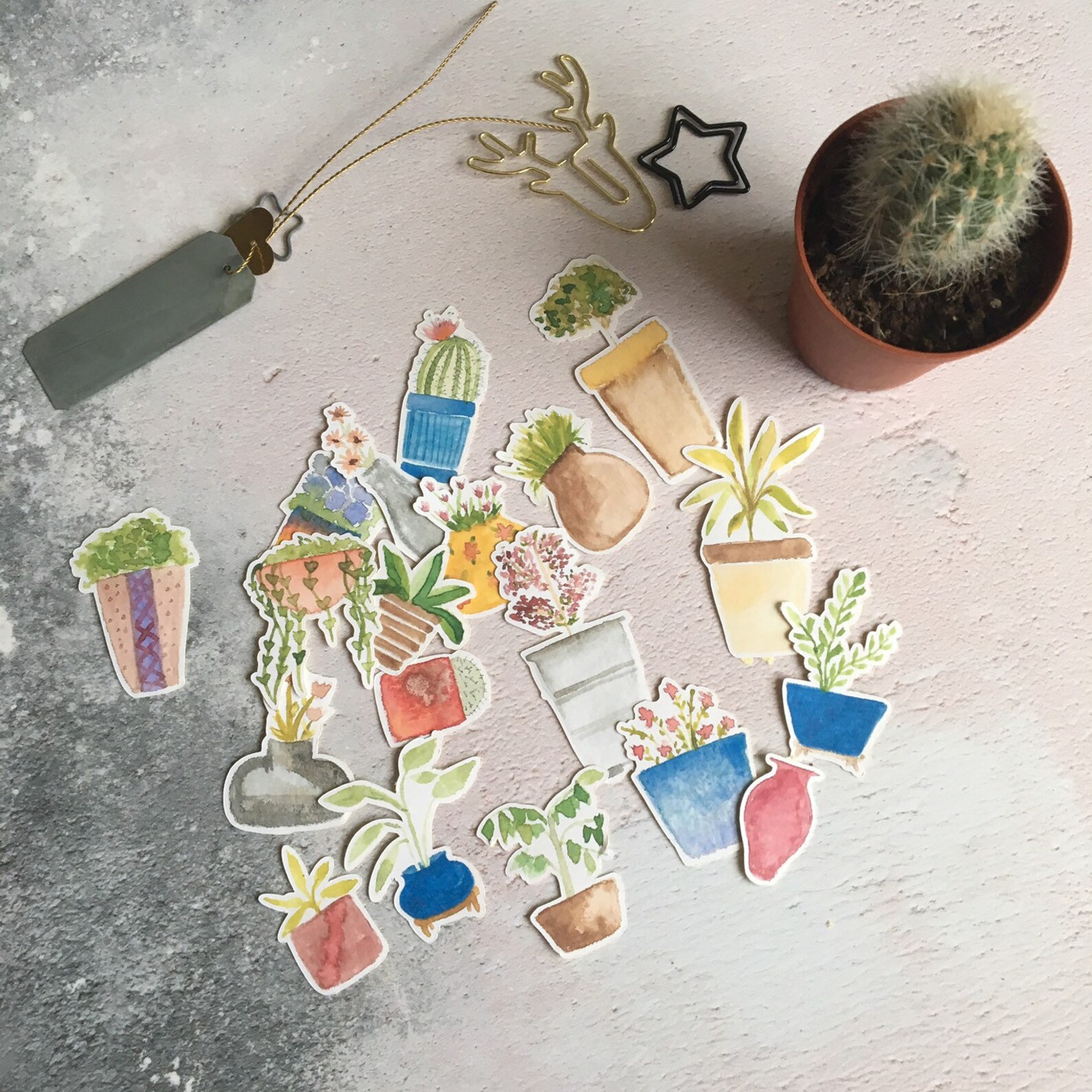 Cute Pot Plant Sticker Set for Planners Bible Journaling - Etsy