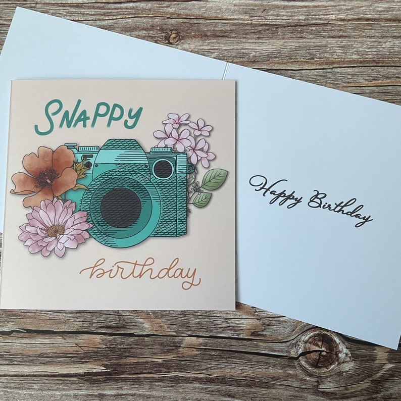 Snappy Birthday Illustration Birthday Card Photography Lover - Etsy