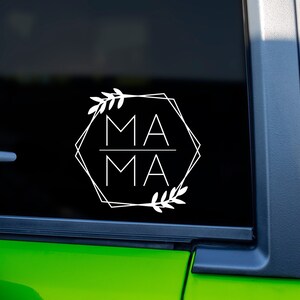 Mama Car Decal | Mama Hexagon Leaf Decal | Car Decals for Women | New ...