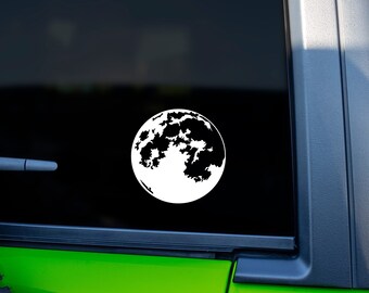 Full Moon Car Decal - Etsy