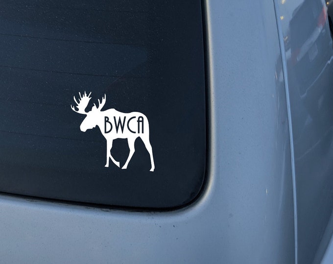 BWCA Moose Car Decal Sticker | Boundary Waters Decal | BWCA Decal ...