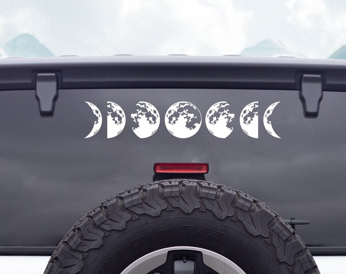 Moon Decal | Moon Car Decal | Moon Sticker | Moon Phases | Moon Phases ...