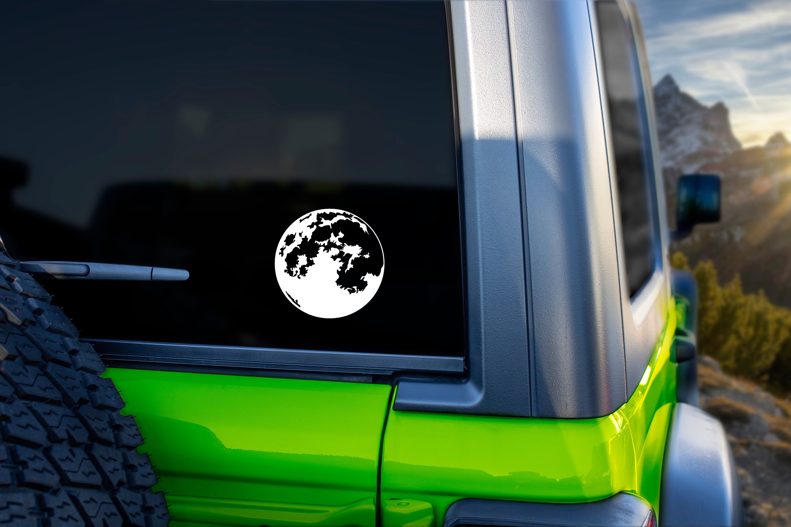 Full Moon Decal Full Moon Car Decal Moon Decal Moon Car - Etsy