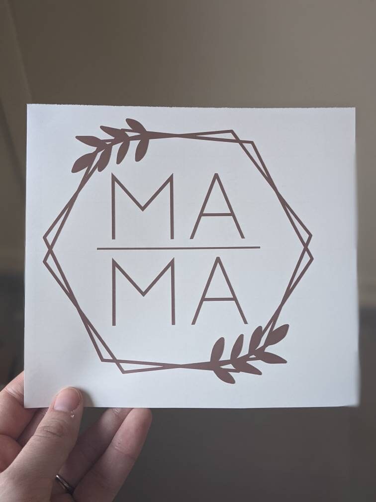 Mama Car Decal Mama Hexagon Leaf Decal Car Decals for - Etsy