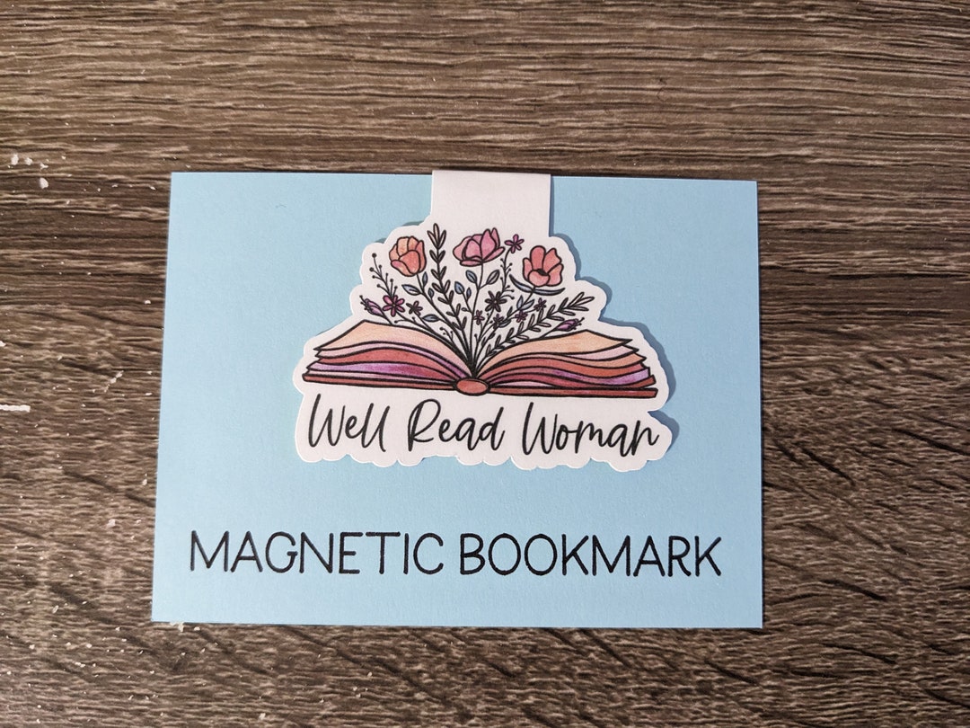 Floral Open Book Magnetic Bookmark Magnetic Bookmark Fiction - Etsy