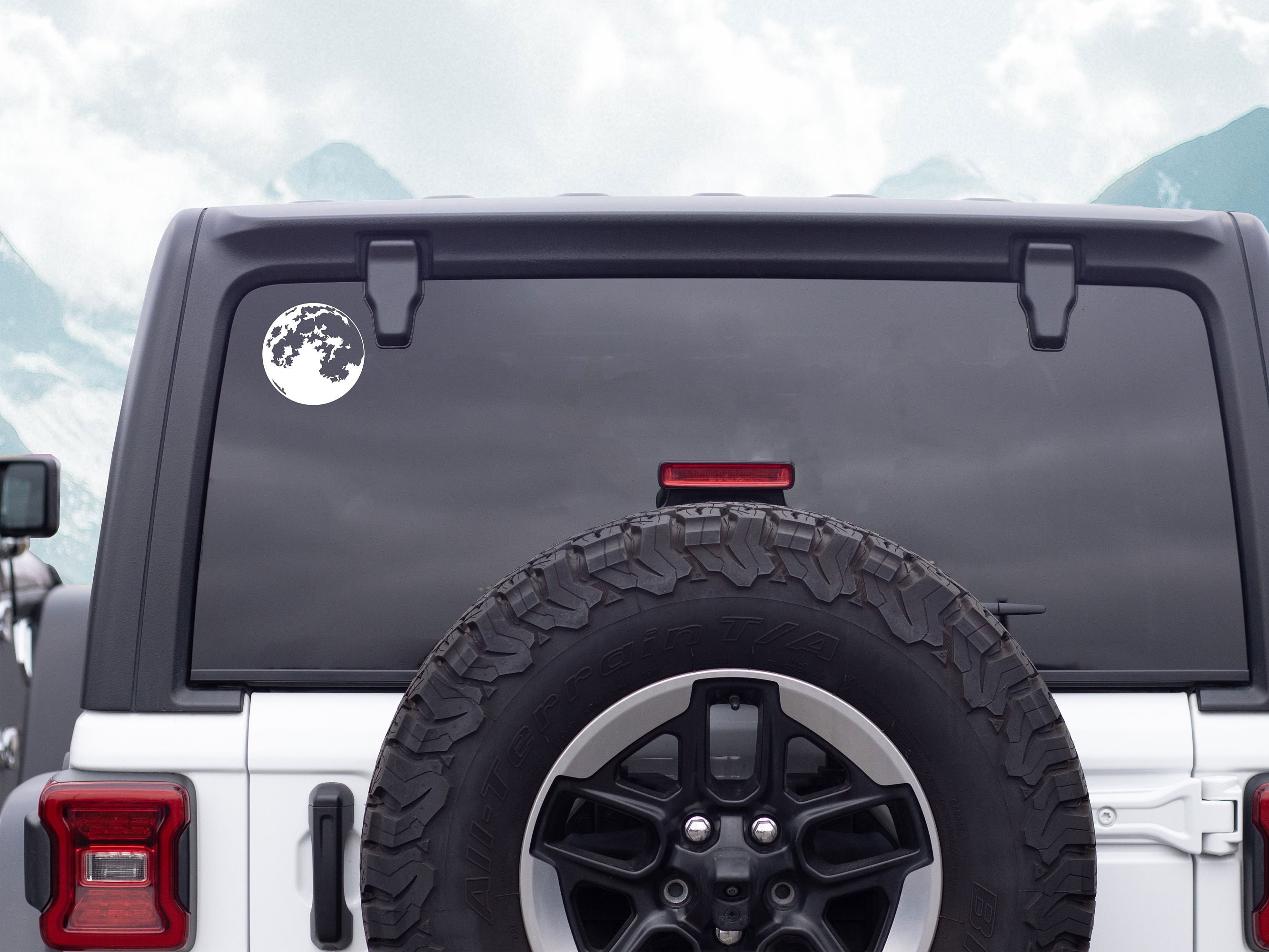 Full Moon Decal Full Moon Car Decal Moon Decal Moon Car | Etsy