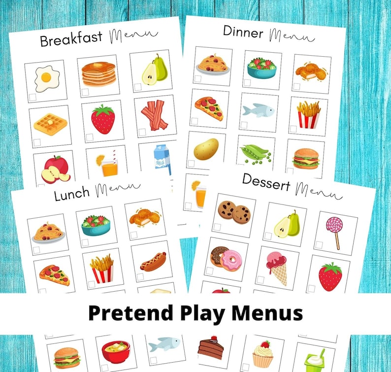 Pretend Play Menus, Instant Download - Etsy
