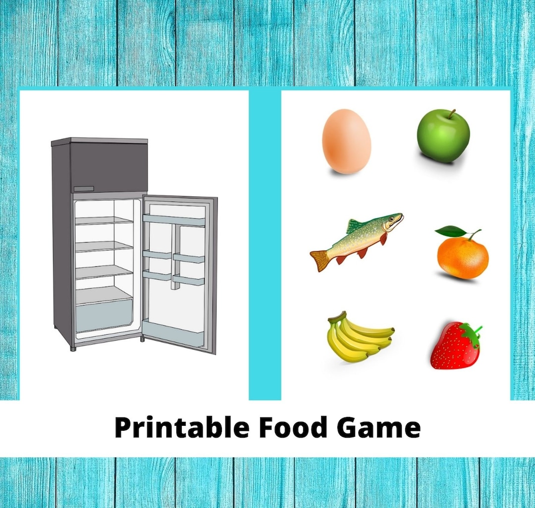 Printable Fill the Fridge! Game Autism, ADHD, ASD, SEN, Communication ...