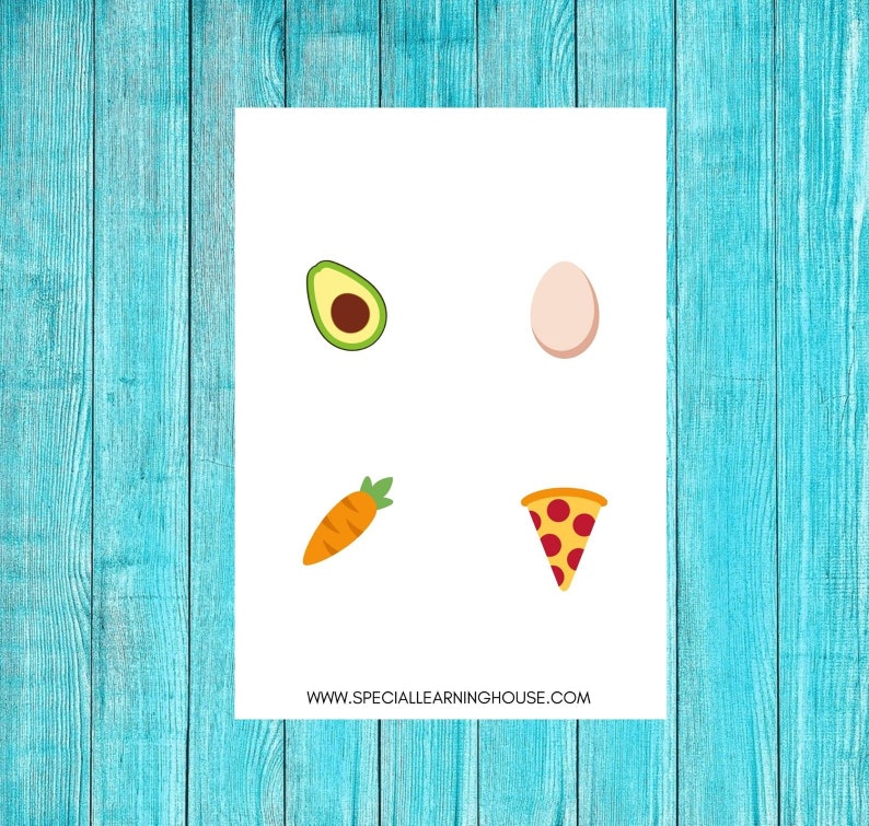 Printable Match the Food Game Autism Speech Delay | Etsy