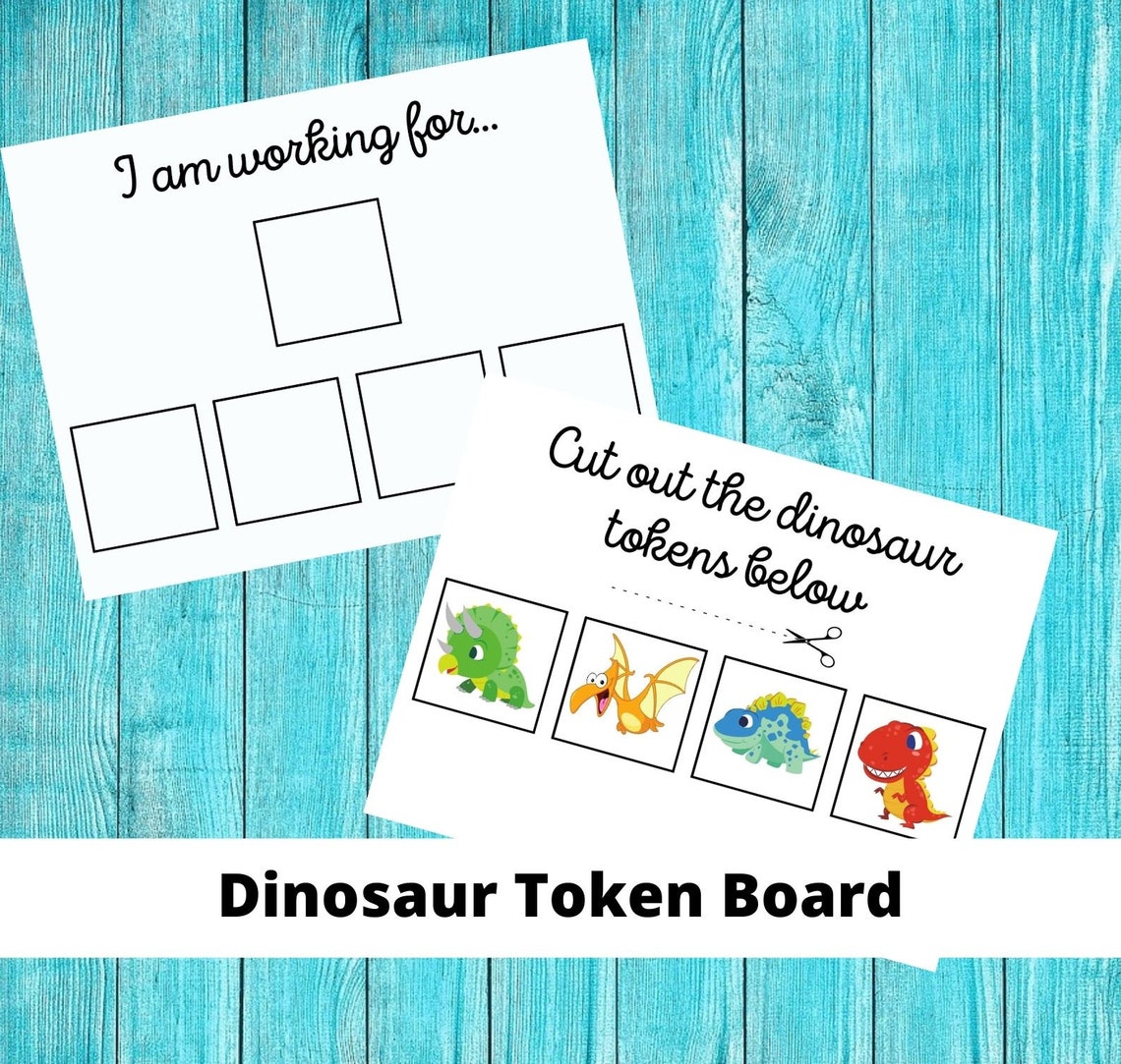 Dinosaur Behavior Token Board Instant download | Etsy