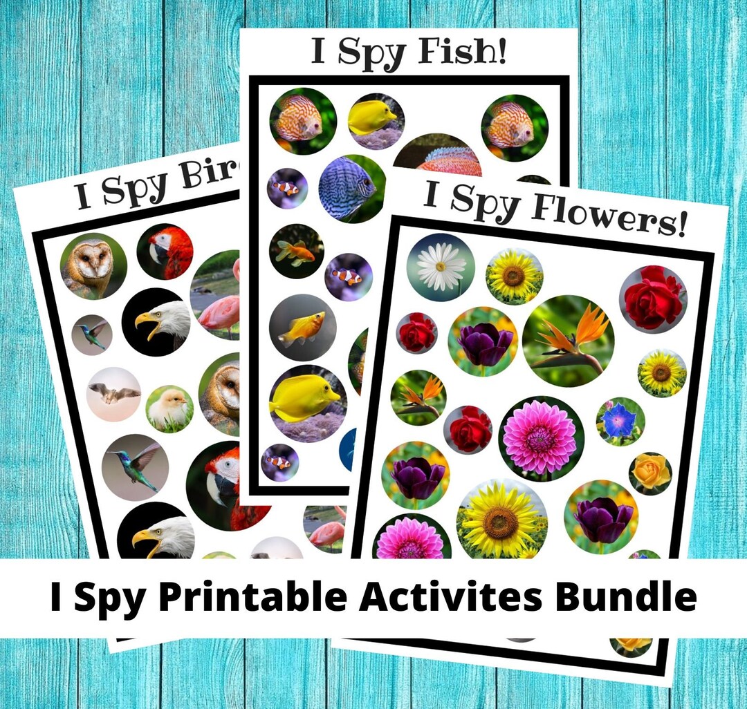 I Spy! Printable Activity Sheets for Kids, Printable Activities for ...