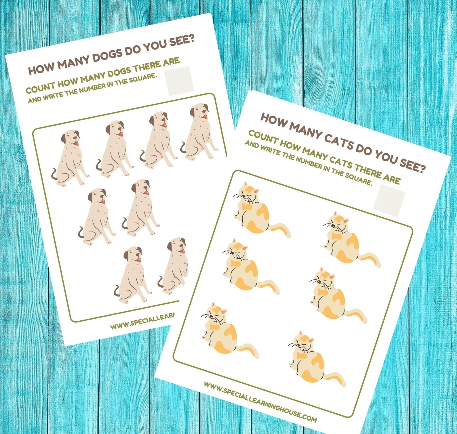 Printable Animal Worksheets for Kids, Autism, Speech Delay ...