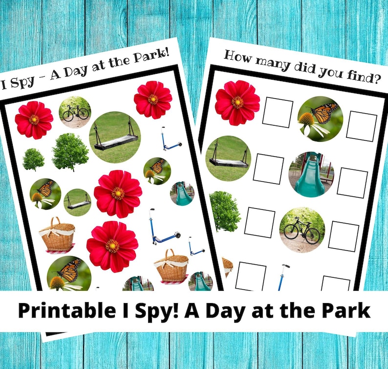 I Spy! A Day at the Park Printable Activity - Etsy