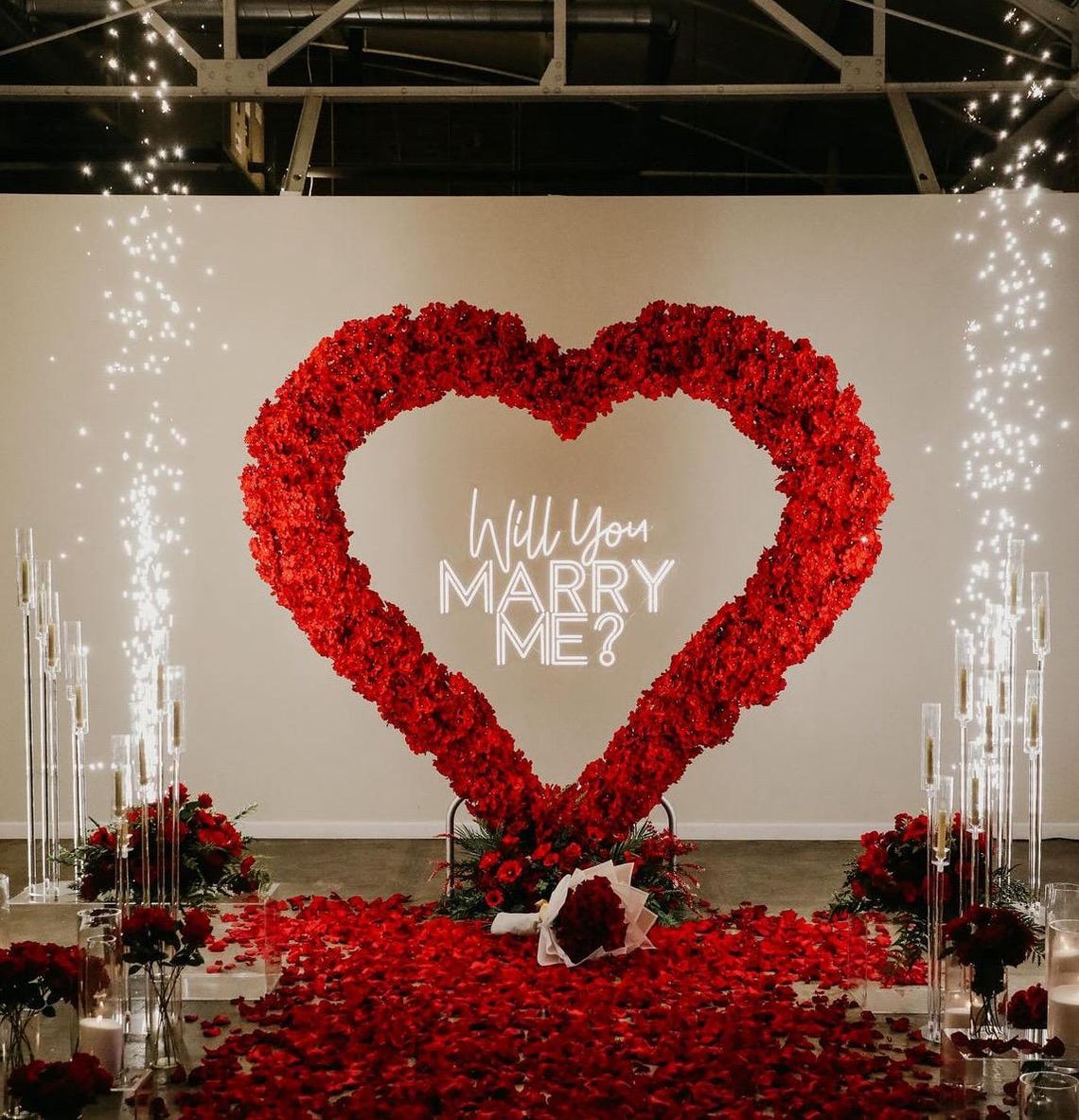 Floral Heart Arch Marry Me Proposal Decor in London - Etsy UK
