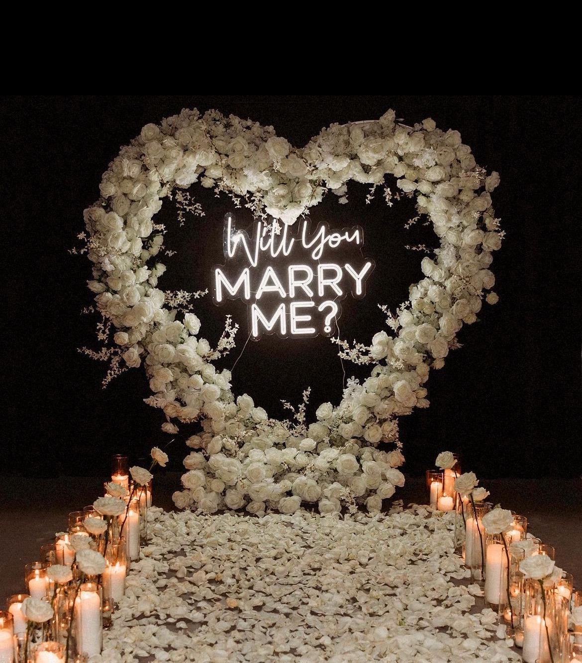 Floral Heart Arch Marry Me Proposal Decor in London *hire* - Etsy UK