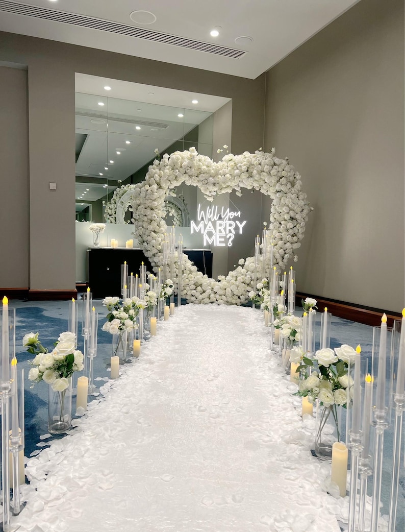 Floral Heart Arch Marry Me Proposal Decor in London *hire* - Etsy UK