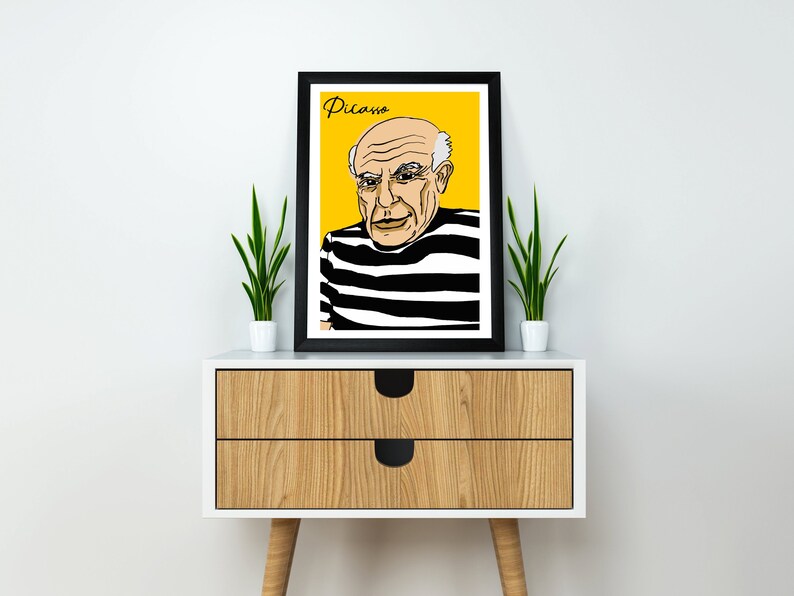 Pablo Picasso Portrait. Famous Character Posters. Digital - Etsy