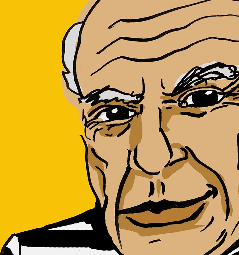 Pablo Picasso Portrait. Famous Character Posters. Digital - Etsy