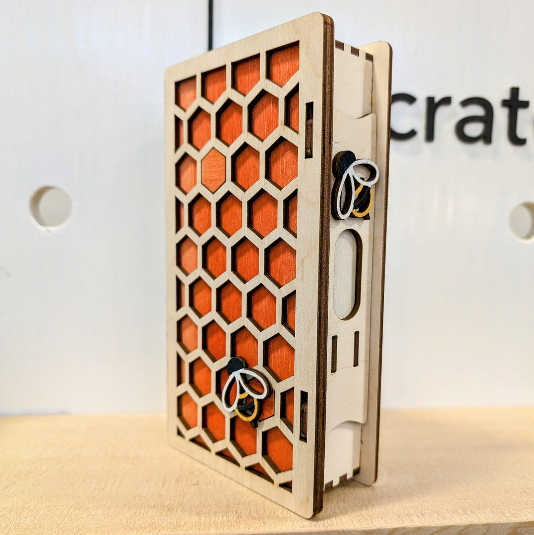 Book Box - Large Latch "bee Pattern" - Etsy