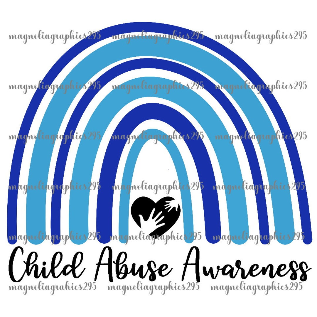 Child Abuse Awareness Sublimation Design, Awareness Month Rainbow ...