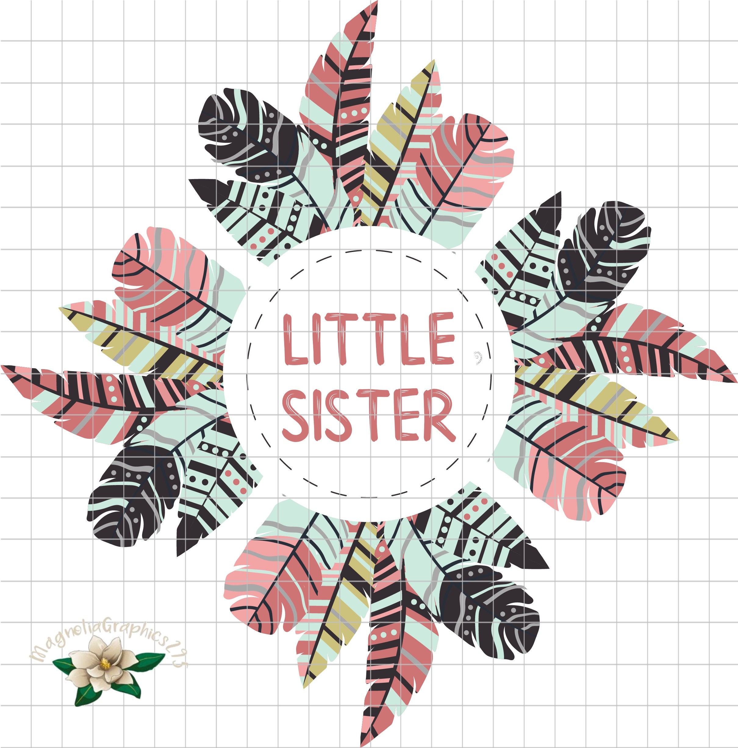 Little Sister Sublimation Design Sibling Sublimation Design | Etsy